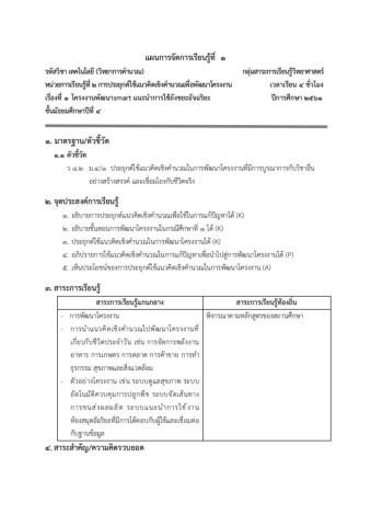 Plan M.4 - Raweewan Thipsie - หน้าหนังสือ 1 - 15 | พลิก PDF ออนไลน์ ...