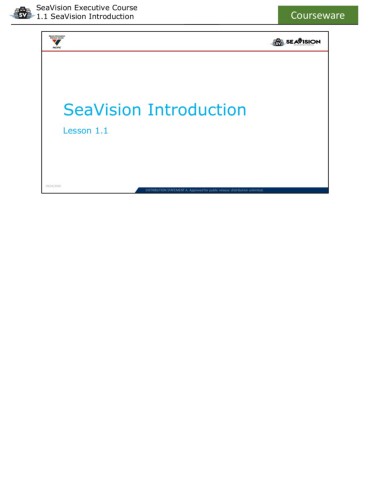SV Executive 1.1 SeaVision Introduction - รัตนะ เต้นปักษี - Page 1 - 15 ...