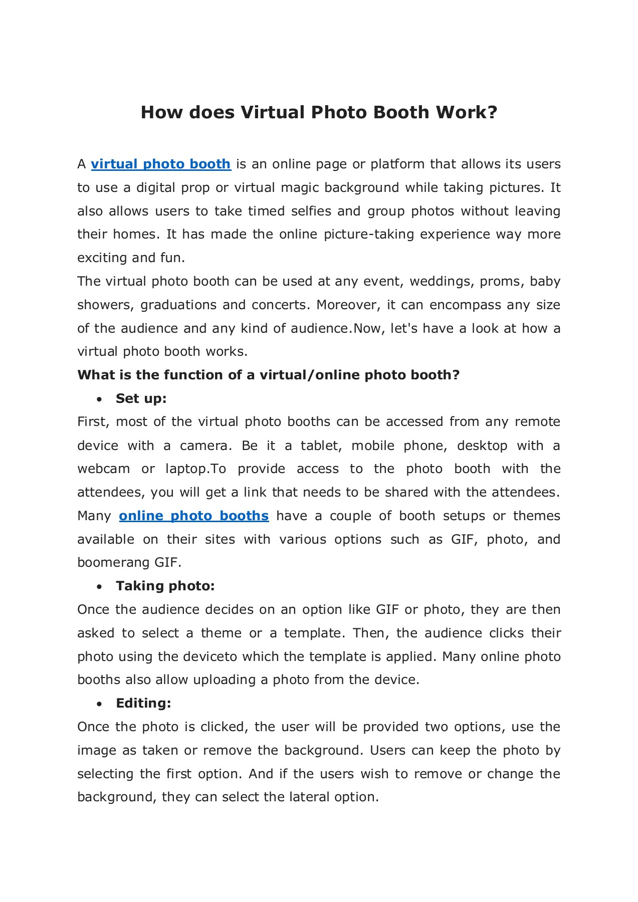 How does Virtual Photo Booth Work - LA Photo Party - Page 1 - 2 | Flip ...