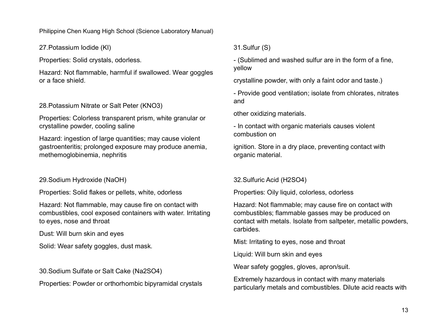 Science Laboratory Manual - Veronica Dulliyao - Page 13 | Flip PDF Online | PubHTML5