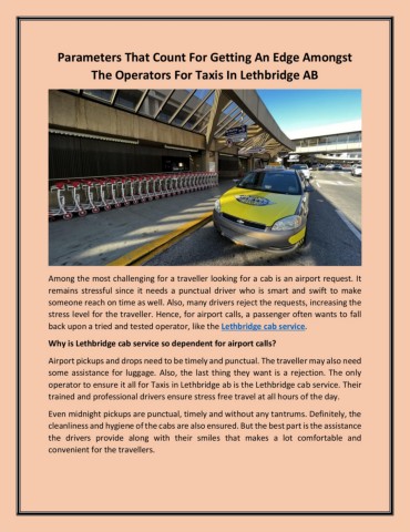 Parameters That Count For Getting An Edge Amongst The Operators For ...