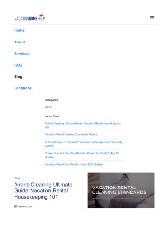 Airbnb housekeeper - vacationhomehelp01 - Page 1 - 3 | Flip PDF Online | PubHTML5