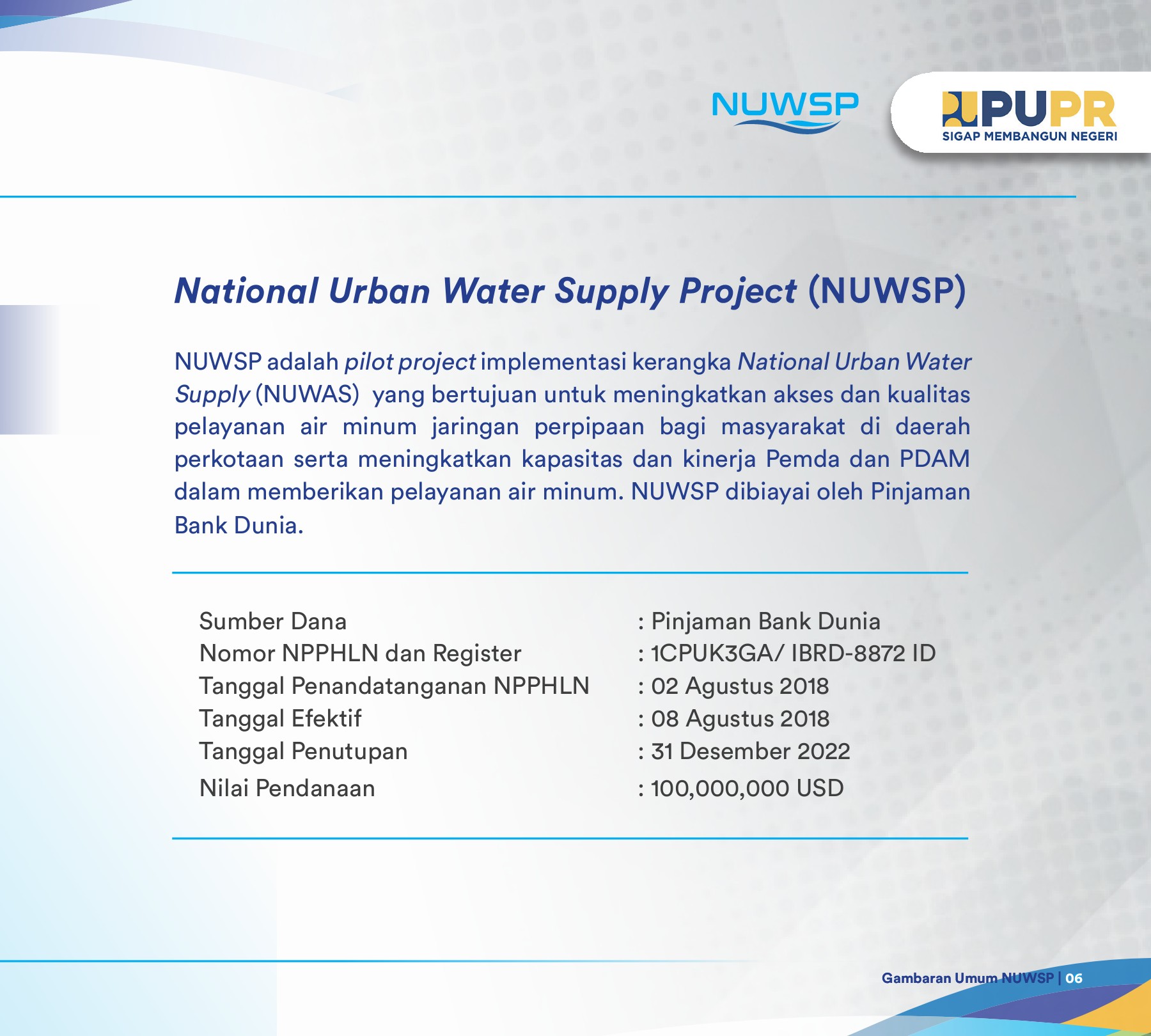 Final Booklet NUWSP Launching - Ferry Mustikajaya - Halaman 9 | PDF ...