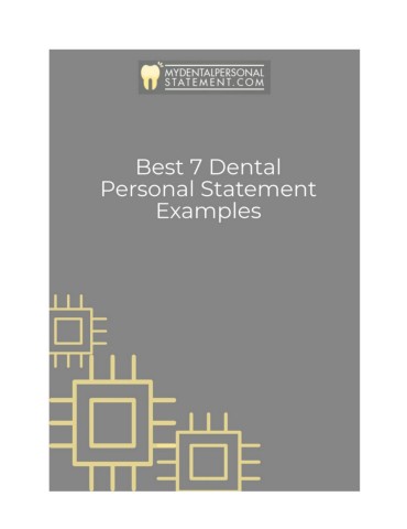 Best 7 Dental Personal Statement Examples - My Dental personal ...