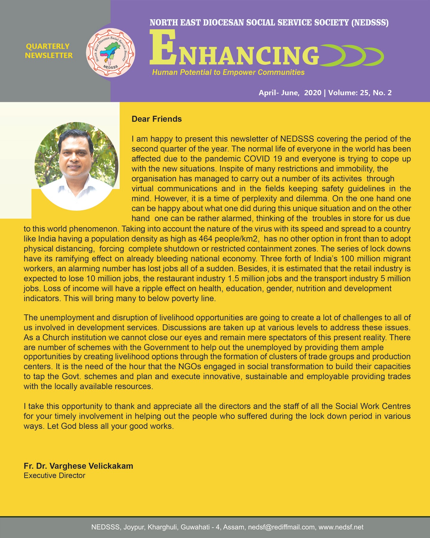 NEDSSS -Quarterly report April to June 2020 - kharamtenny - Page 1 - 13 ...