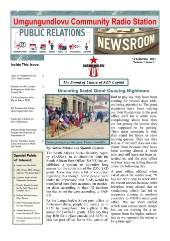 Newsletter - 10 Sep 2021