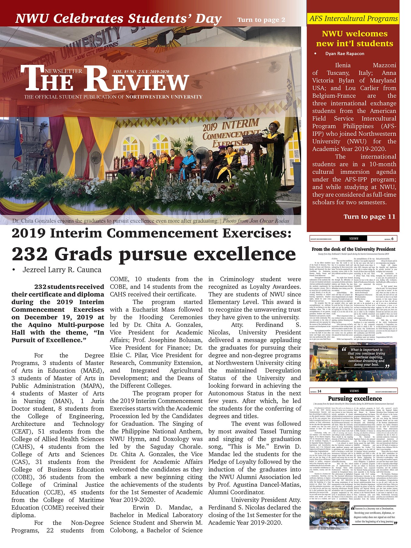 Newsletter 1st Semester 2019-2020 Issue - contact - Page 1 - 16 | Flip ...
