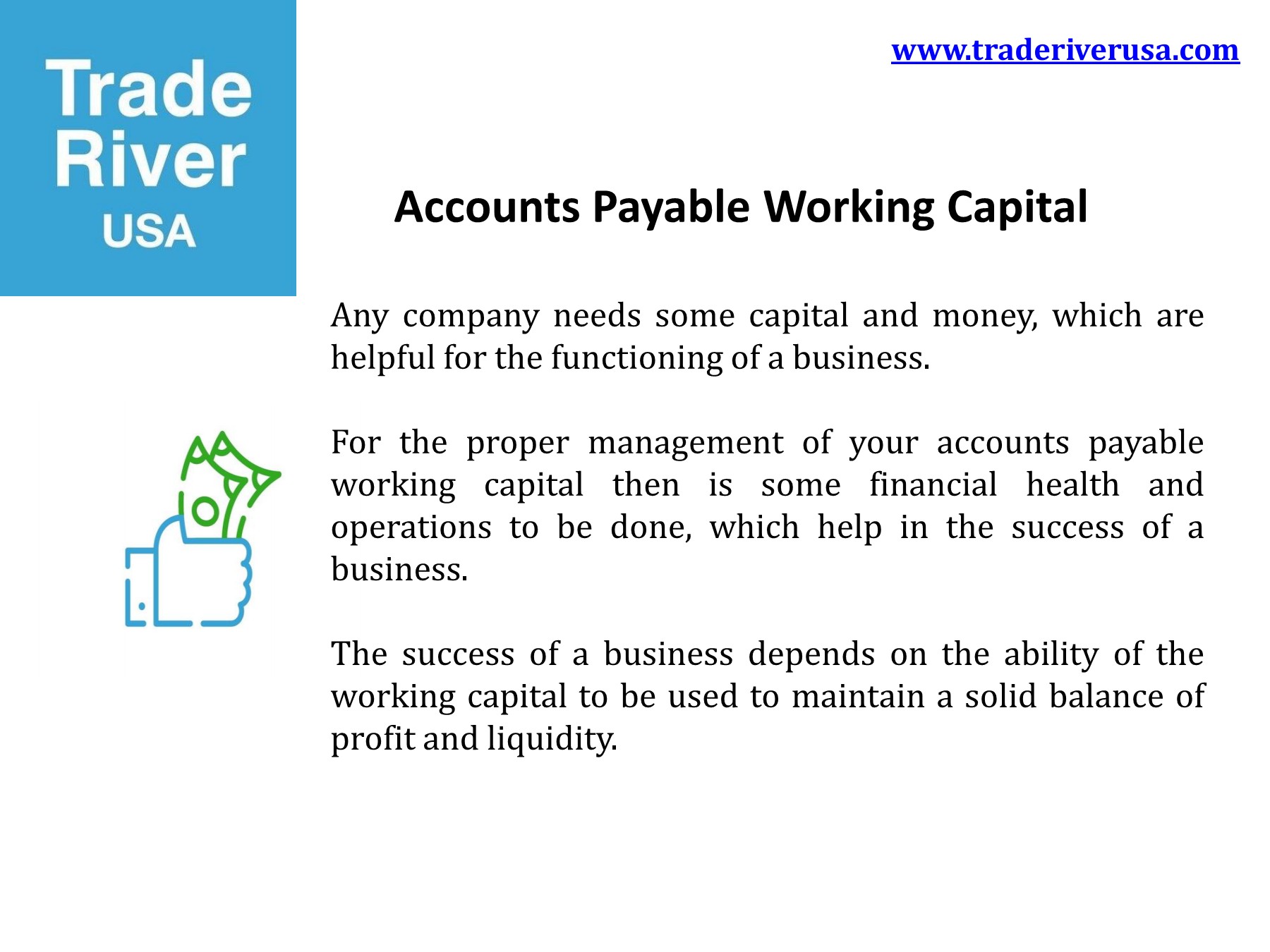 Accounts Payable Working Capital - TradeRiver USA Inc - Page 2 | Flip ...