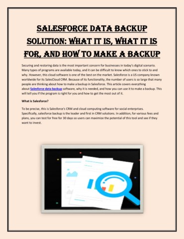 Salesforce Data Recovery Solutions: The ultimate guide