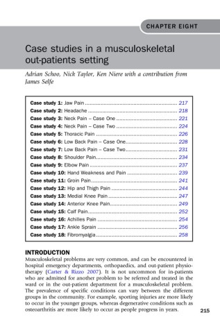 Clinical Case Studies in Physiotherapy Edited by Lauren Jean Guthrie ...