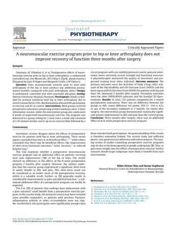 Australian Physiotherapy Journal