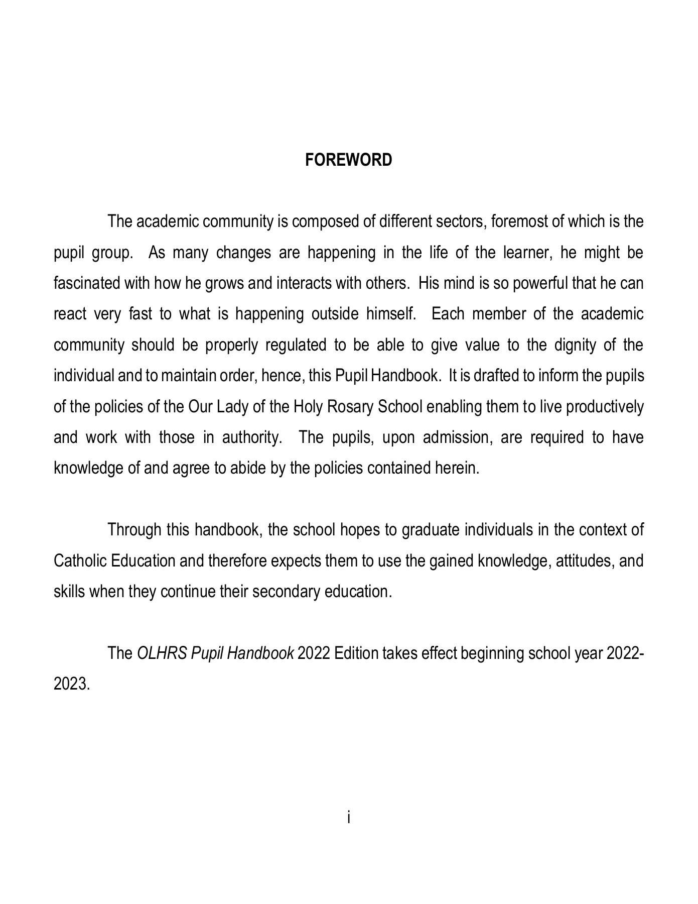 OLHRS General Trias Pupil Handbook 2022 - Kurt Jonson - Page 3 | Flip ...