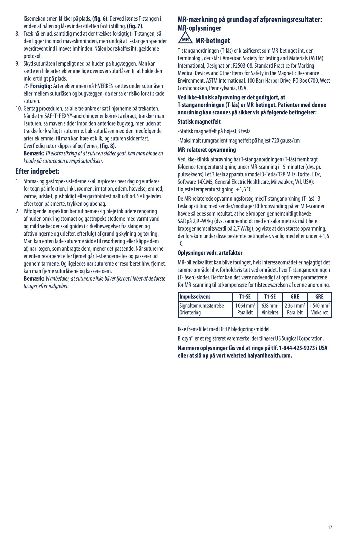 Instructions For Use - Gastrointestinal Anchor Set with SAF-T-PEXY T ...