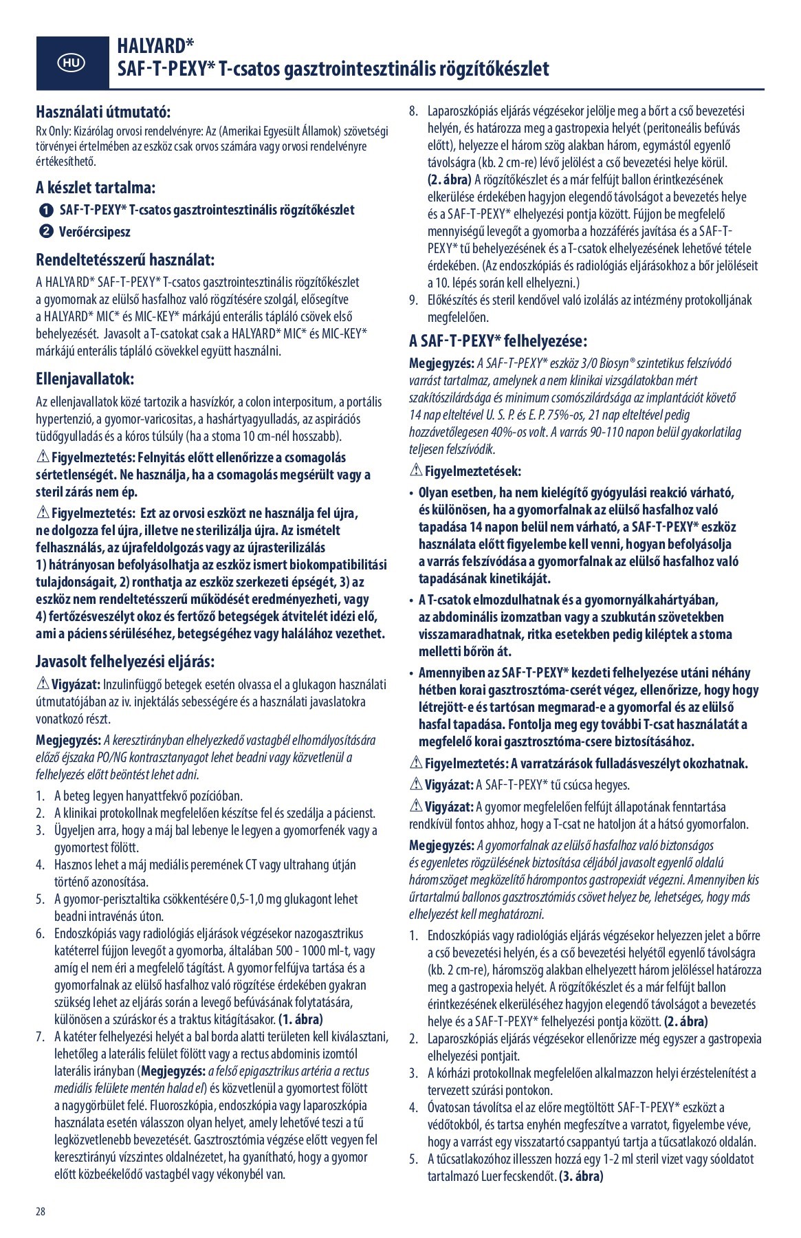 Instructions For Use - Gastrointestinal Anchor Set with SAF-T-PEXY T ...