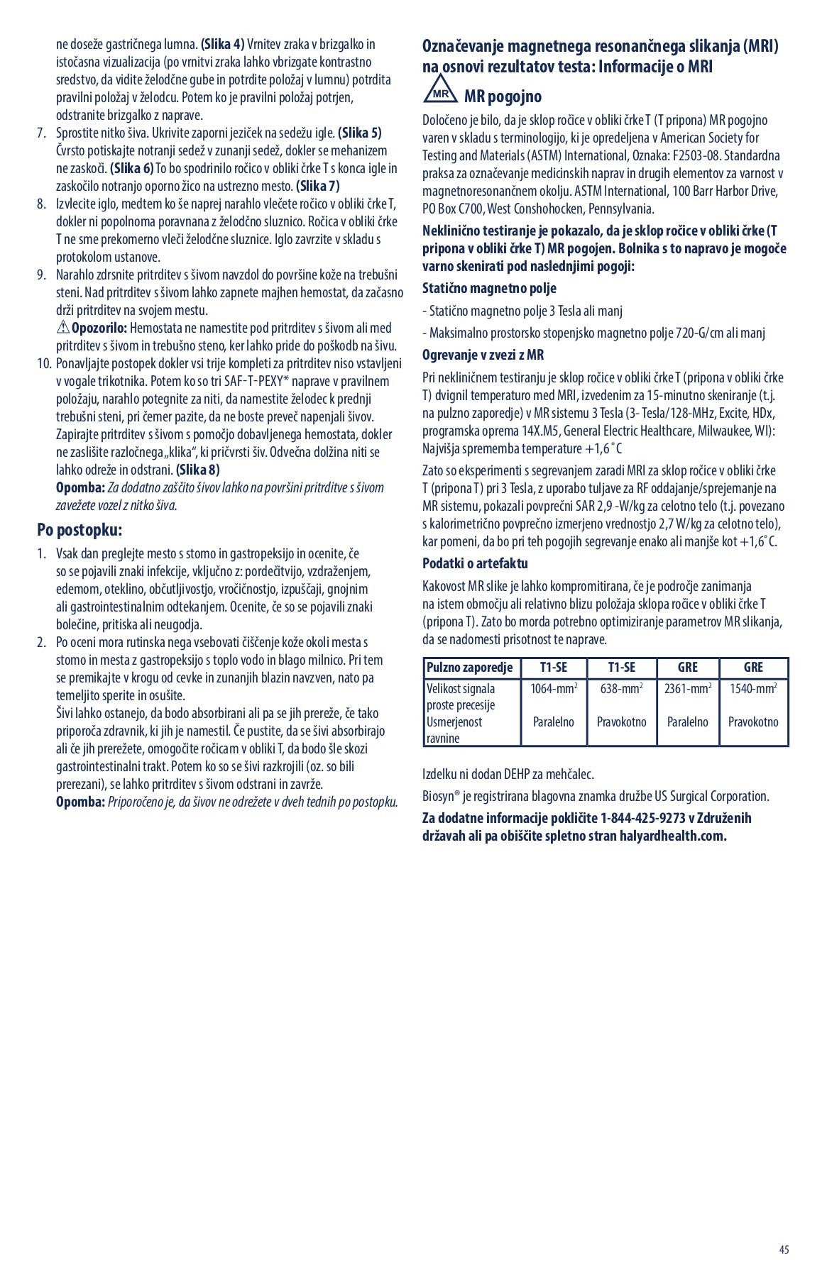 Instructions For Use - Gastrointestinal Anchor Set with SAF-T-PEXY T ...