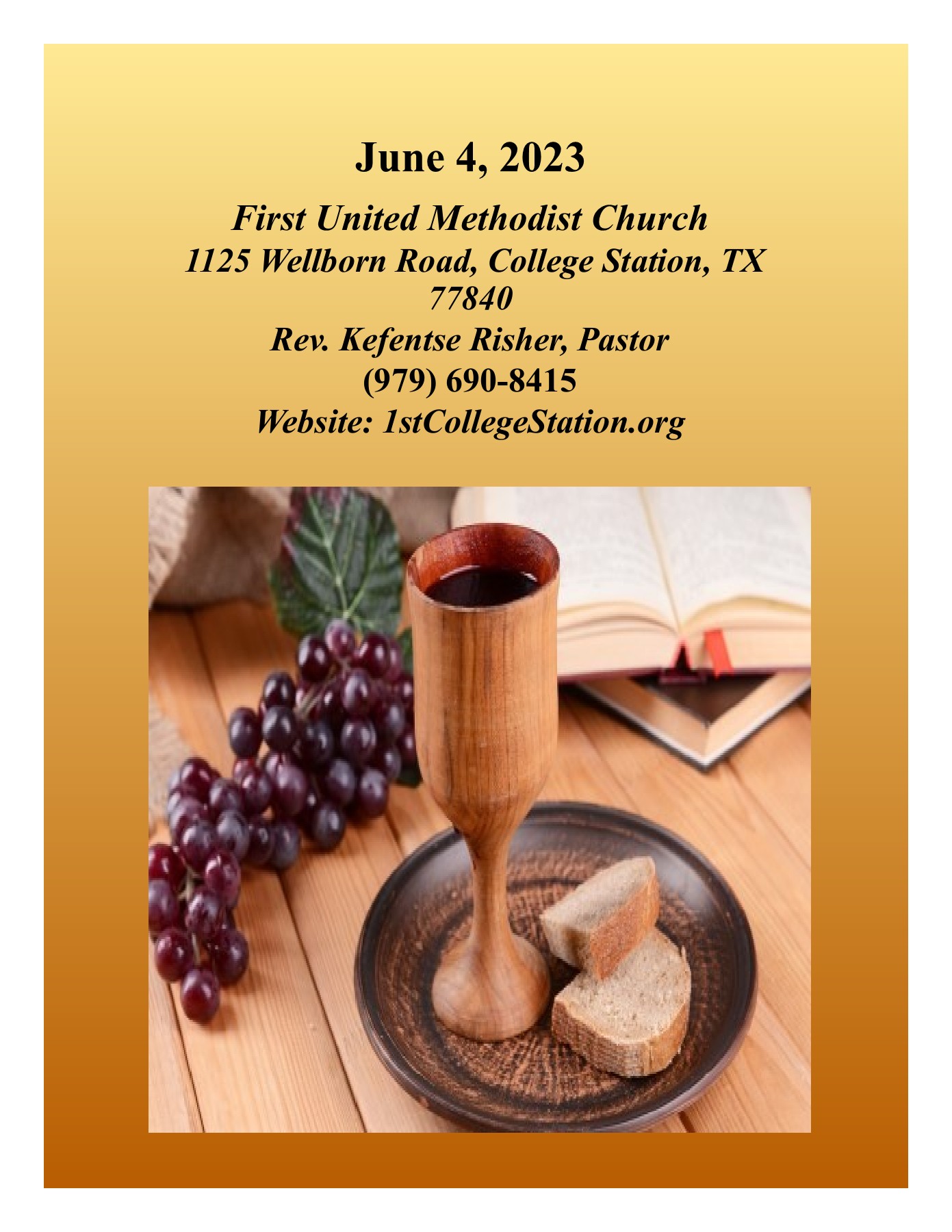 6-4-2023 Final Bulletin - First United Methodist Church - Page 1 - 8 ...