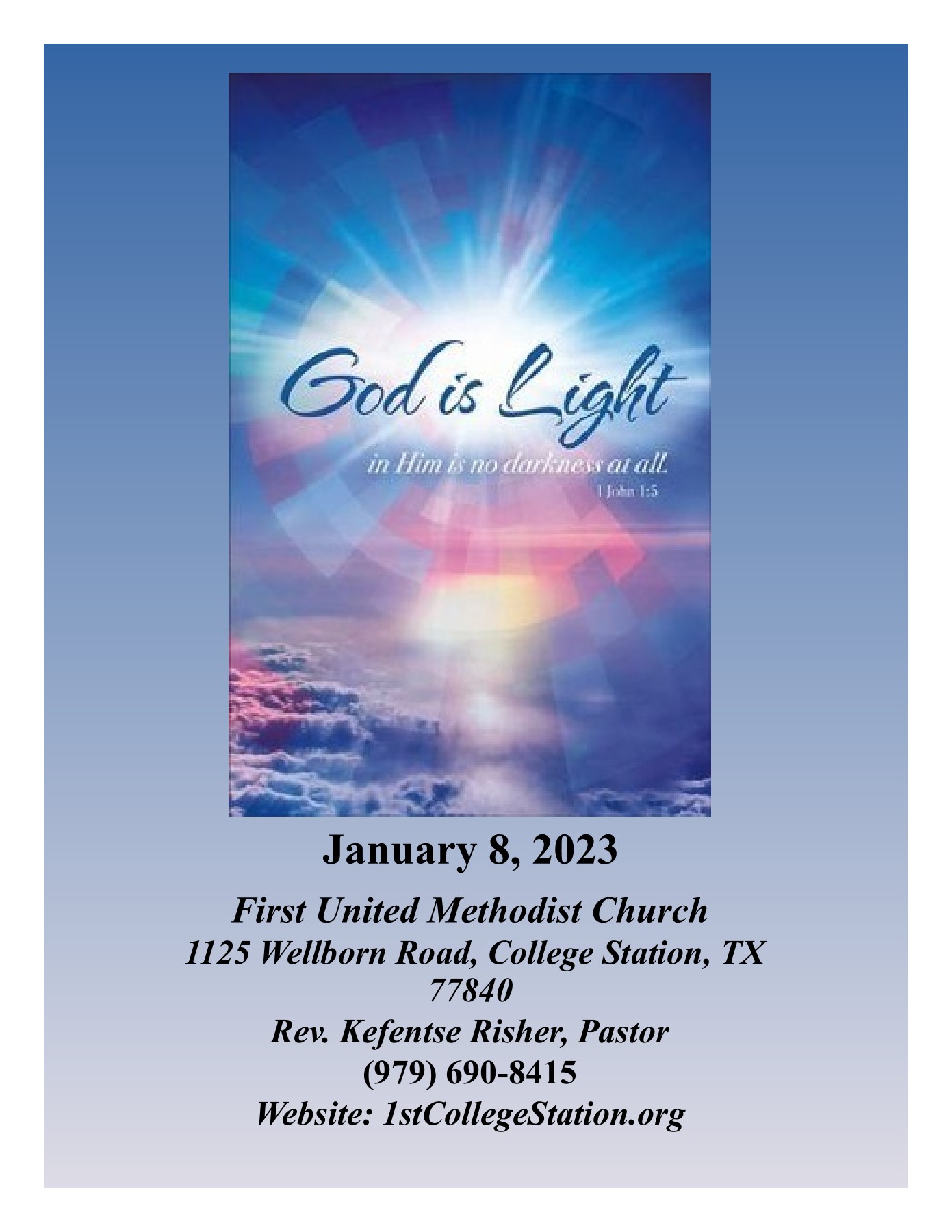 1-8-2023 Final Bulletin - First United Methodist Church - Page 1 - 8 ...