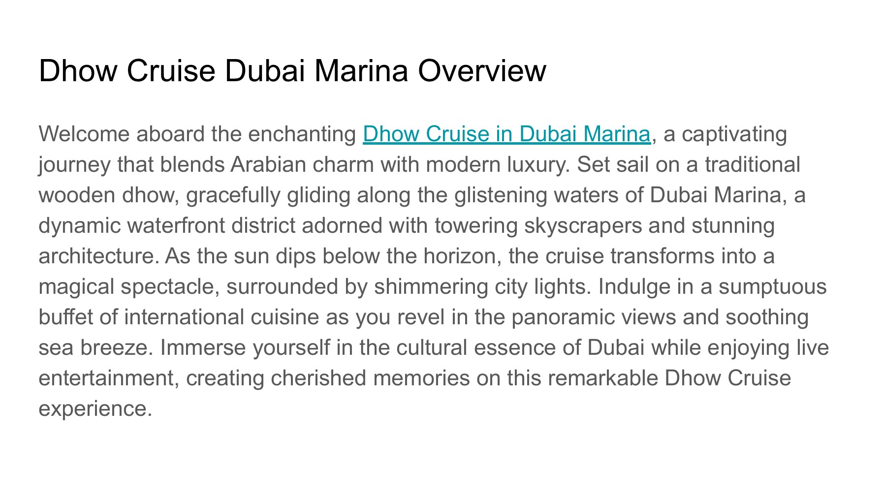 Dhow Cruise Dubai Marina - Joe Roman - Page 2 | Flip PDF Online | PubHTML5