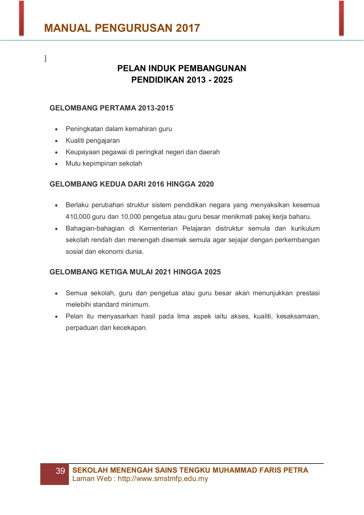 MANUAL PENGURUSAN 2017_2 - ezani.an - Muka Surat 39 | Membalik PDF Dalam talian | PubHTML5