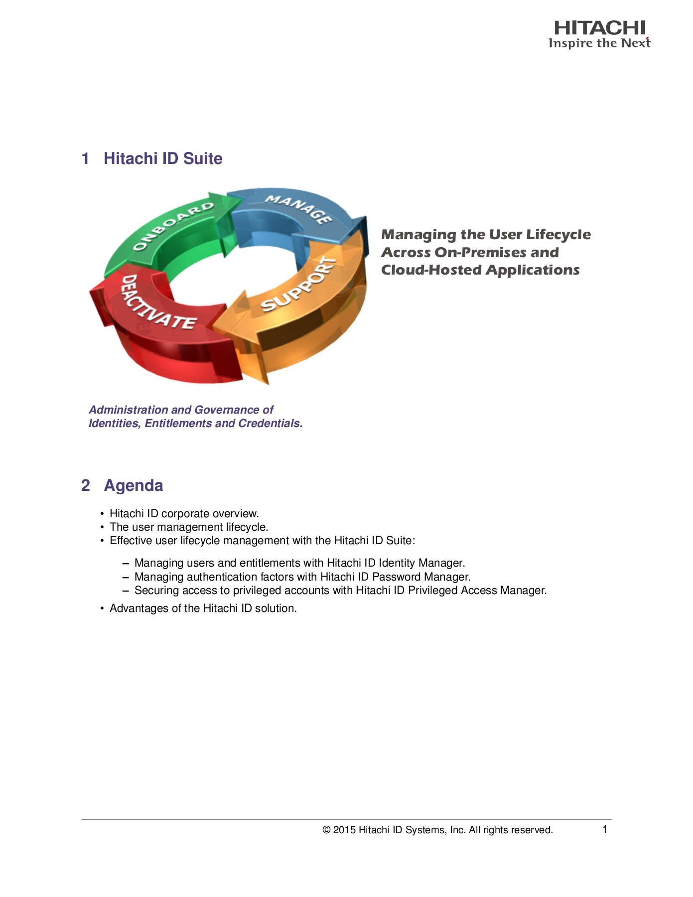 Hitachi ID Identity and Access Management Suite - hitachiid - Page 1 ...