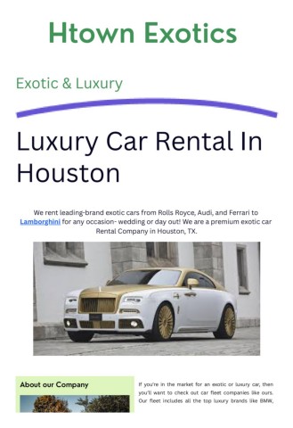 Luxury Car Rental In Houston