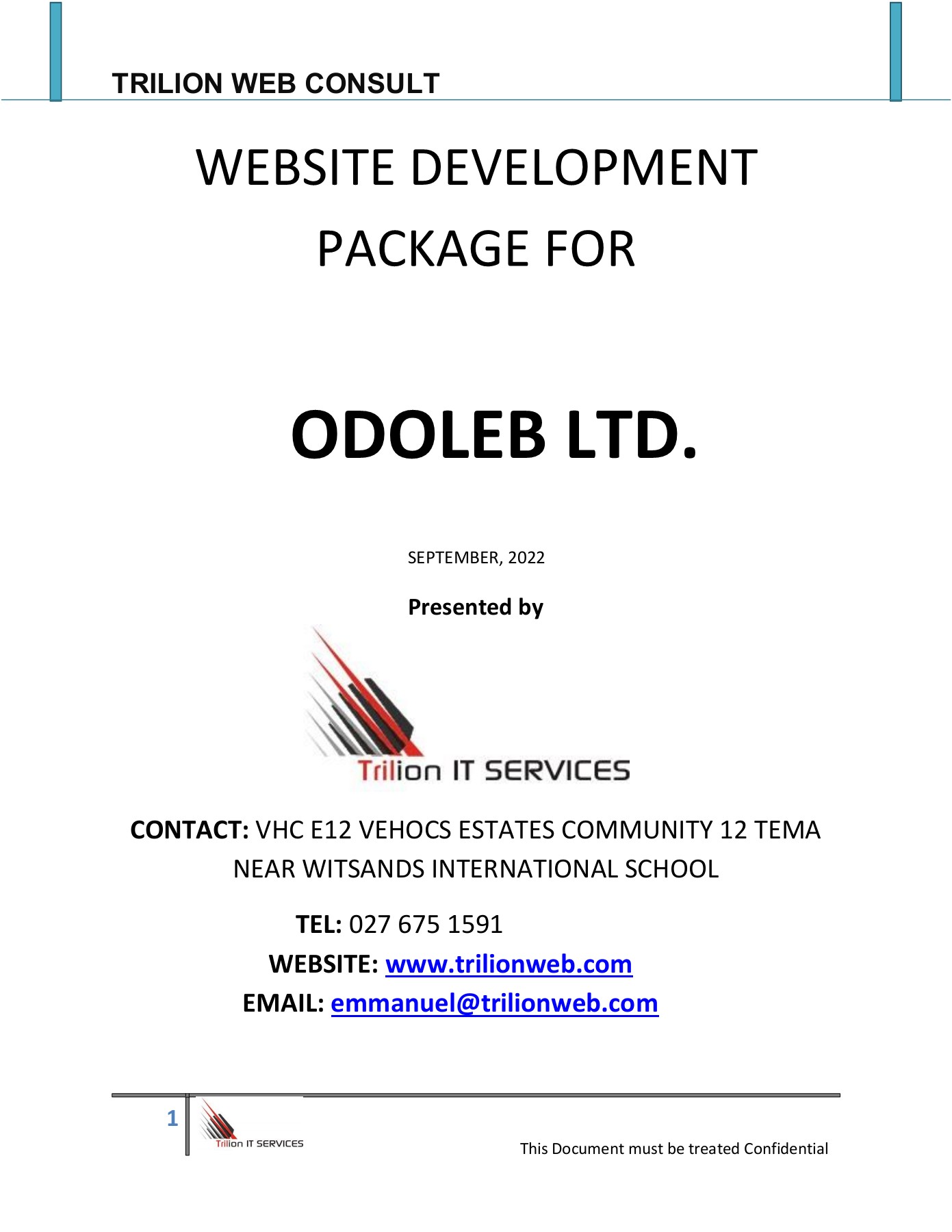 WEBSITE DEV_ PACKAGE ODOLEB LTD - Emmanuel Ackabah - Page 1 - 8 | Flip PDF Online | PubHTML5