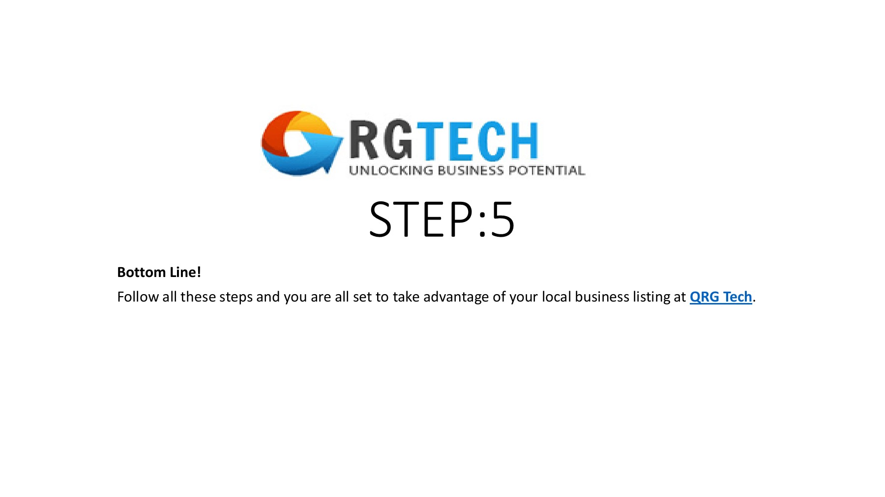 How Do I Set Up A Business Listing In QRG TECH - jennifer smith - Page ...