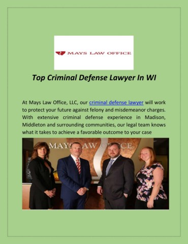 Top Criminal Defense Lawyer In WI