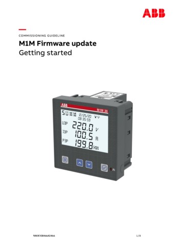 M1M 20 - FW update manual - Baramee Thanomviriyasiri - Page 1 - 8 ...