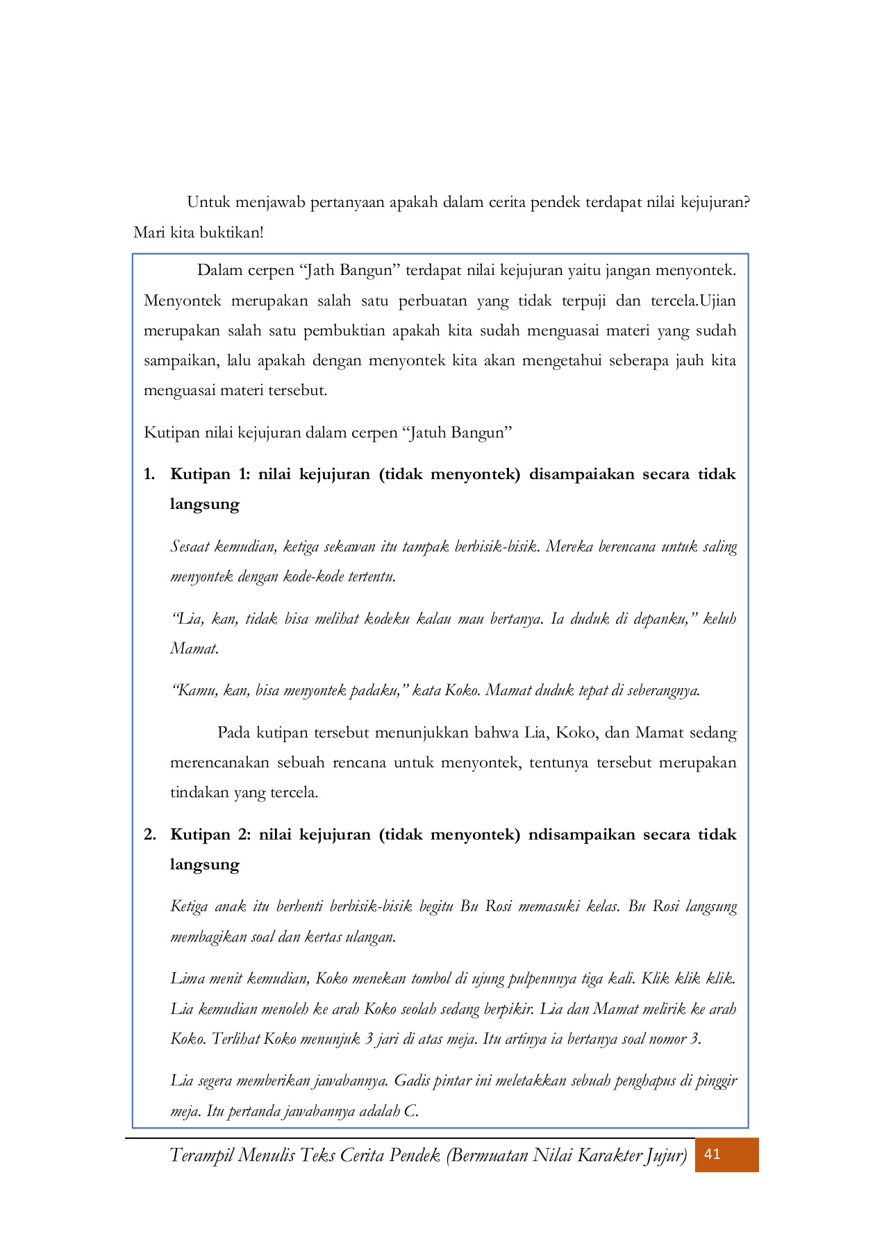 Modul Menulis Teks Cerita Pendek - Nurkhasanah - Halaman 51 | PDF ...