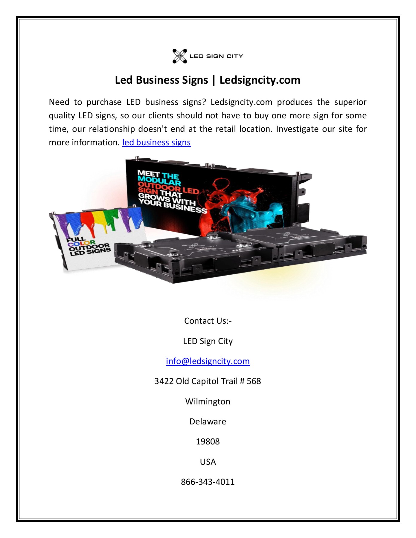Led Business Signs | Ledsigncity.com - ledsigncity - Page 1 | Flip PDF ...