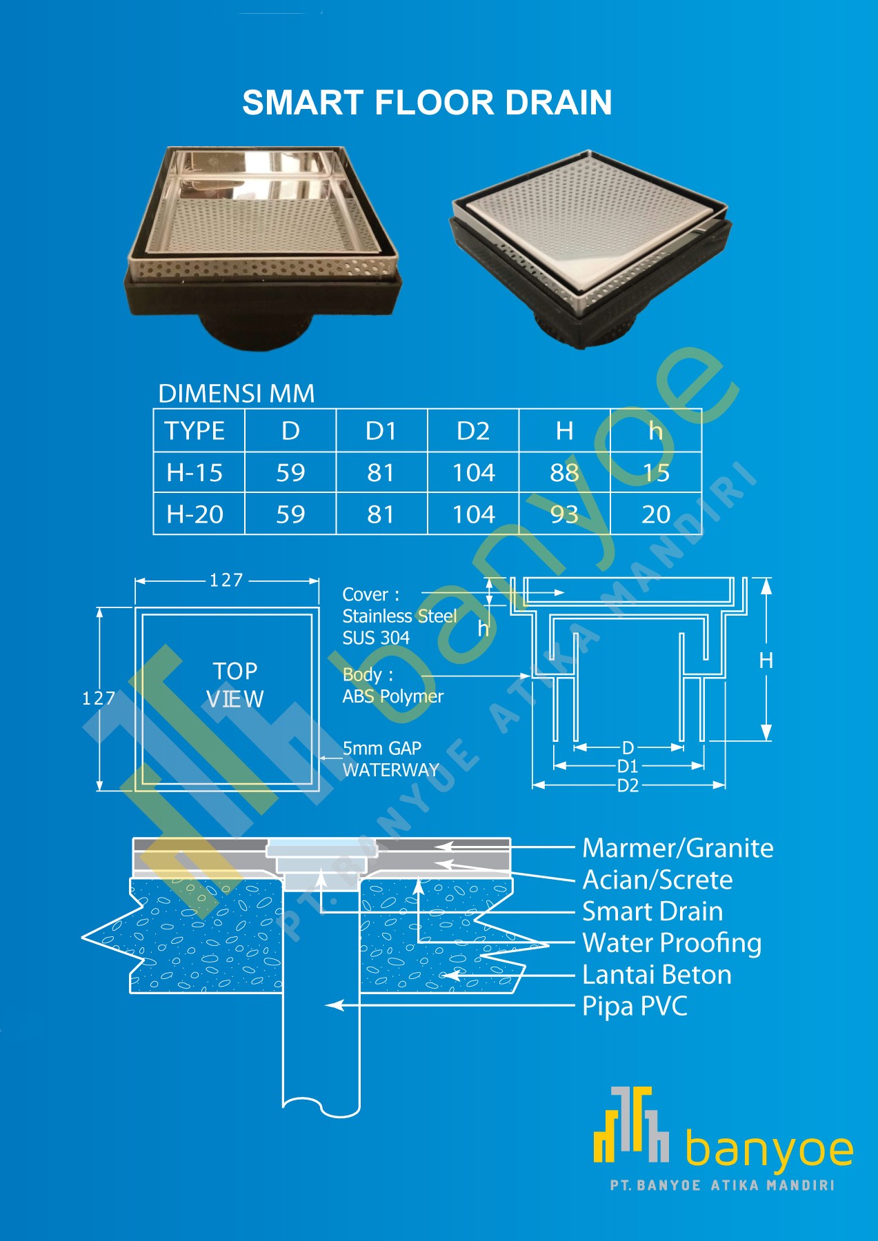 KATALOQ-SMART FLOOR DRAIN - ptbanyoe atikamandiri - SəHifə 1 - 0 | PDF Onlayn | PubHTML5
