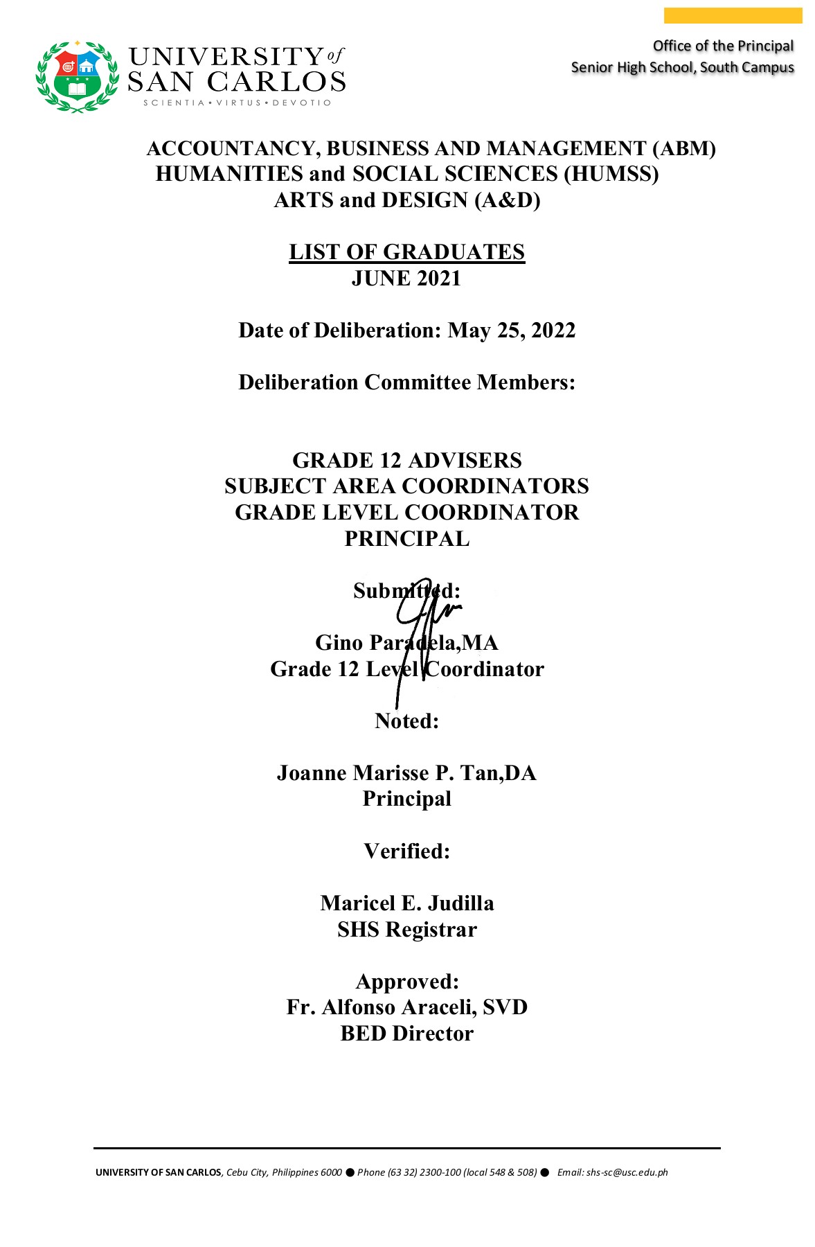 List of Graduates - SHS-SC Secretary - Page 1 - 24 | Flip PDF Online ...