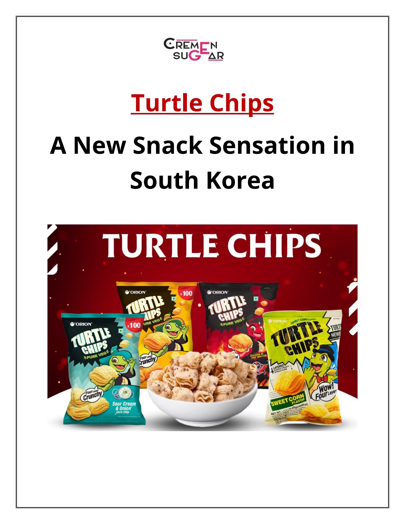 Turtle Chips – A New Snack Sensation in South Korea - cremensugar ...