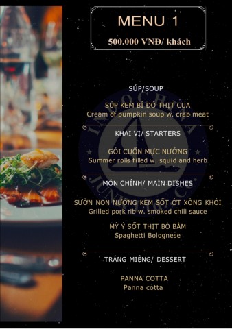 2022 - Hòn Ngọc - Menu