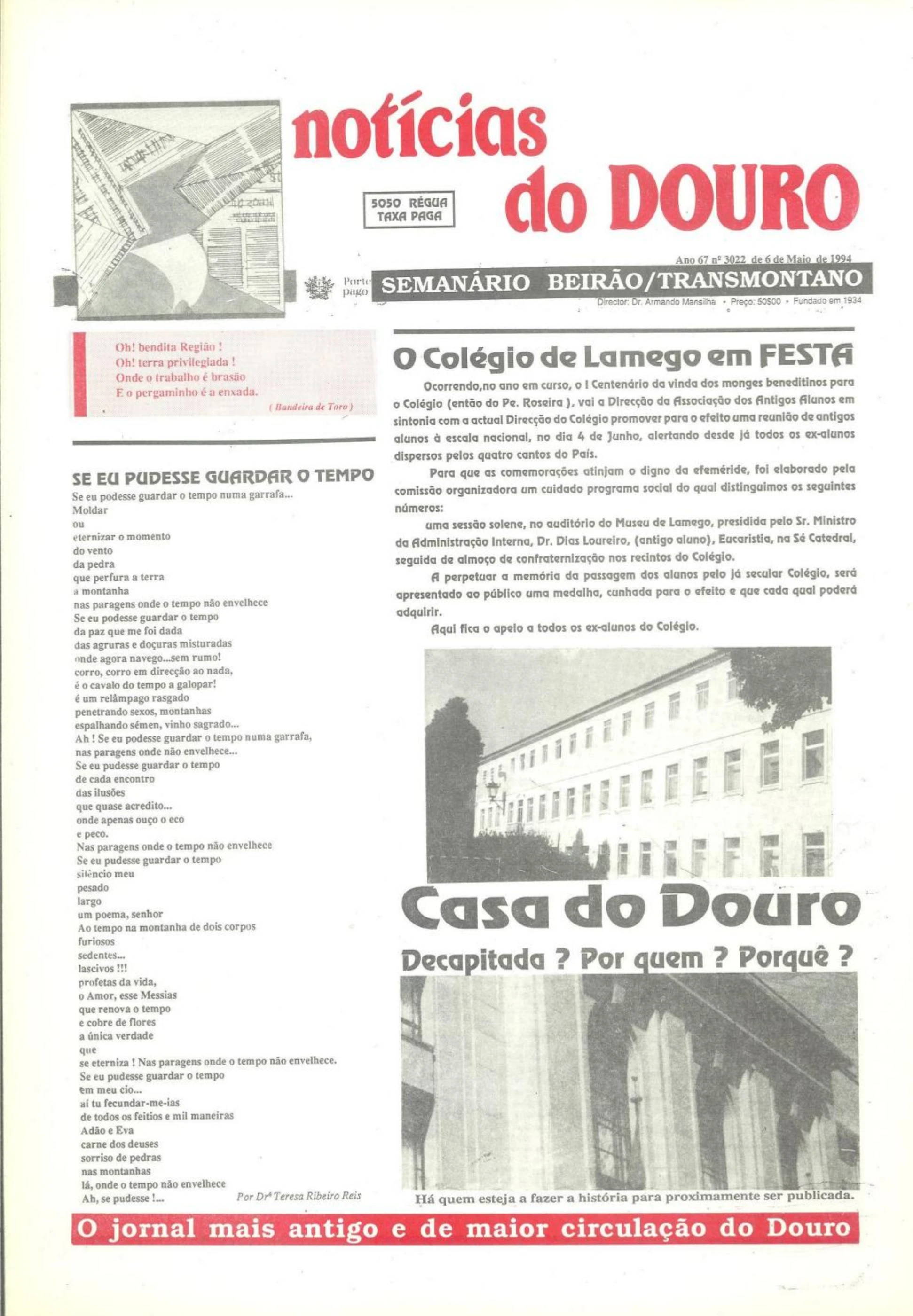 Maio 94 - Notícias do Douro - Página 1 - 24 | PDF Online | PubHTML5