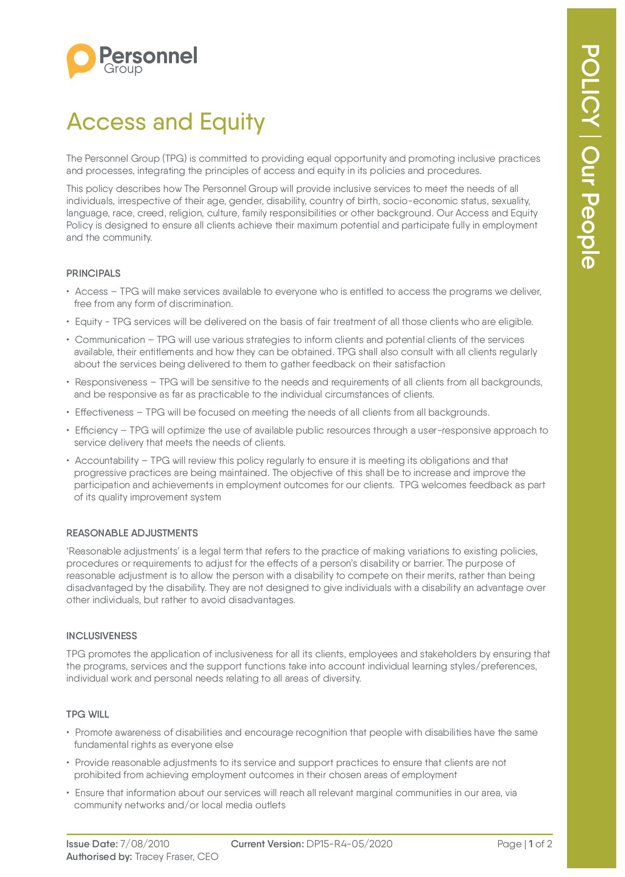 TPG Policy Booklet - ThePersonnelGroup - Page 32 | Flip PDF Online ...