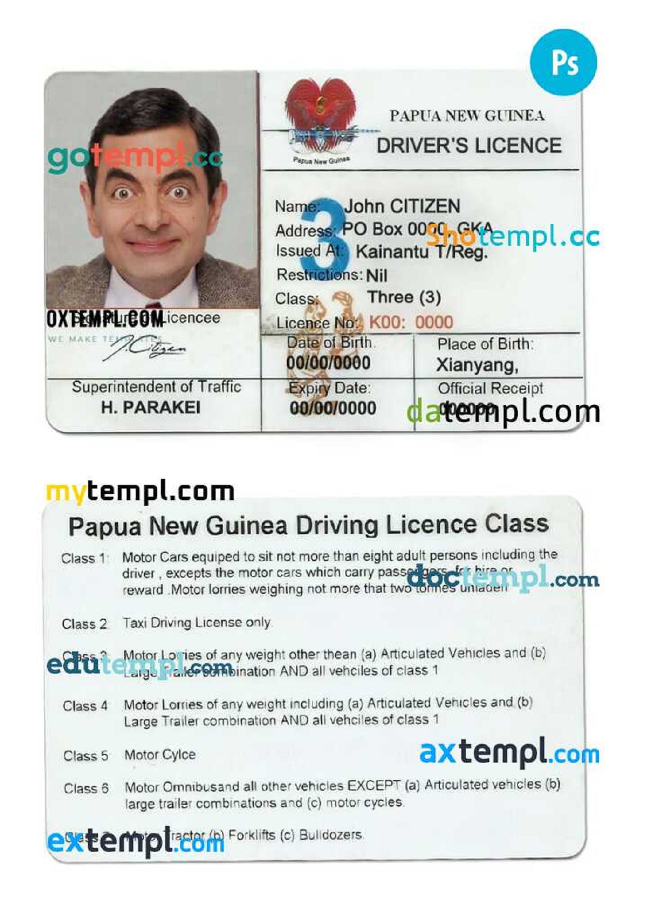 Papua New Guinea driving license - pretemplstore - Page 1 - 1 | Flip ...