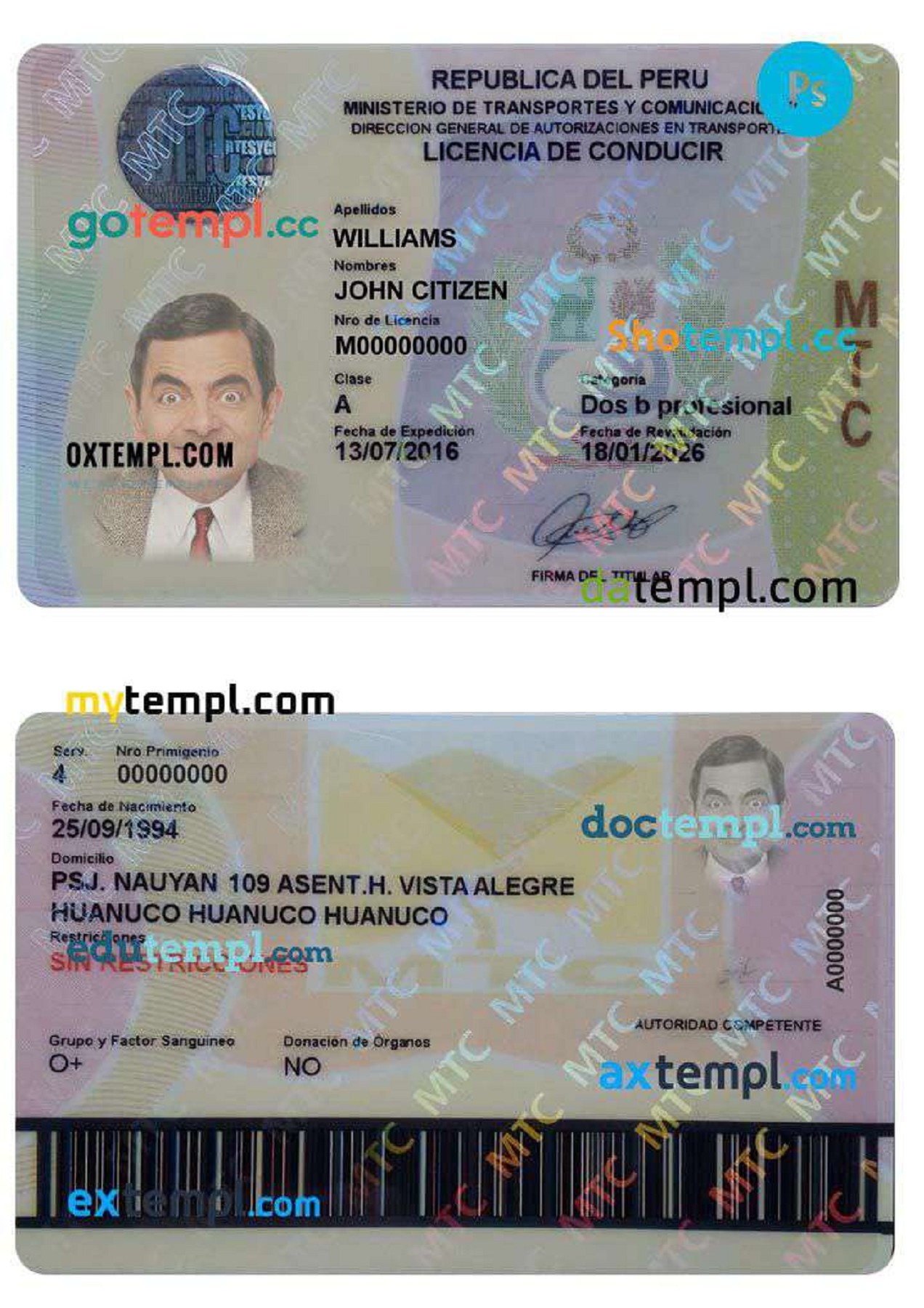 PERU driving license - pretemplstore - Page 1 - 1 | Flip PDF Online ...