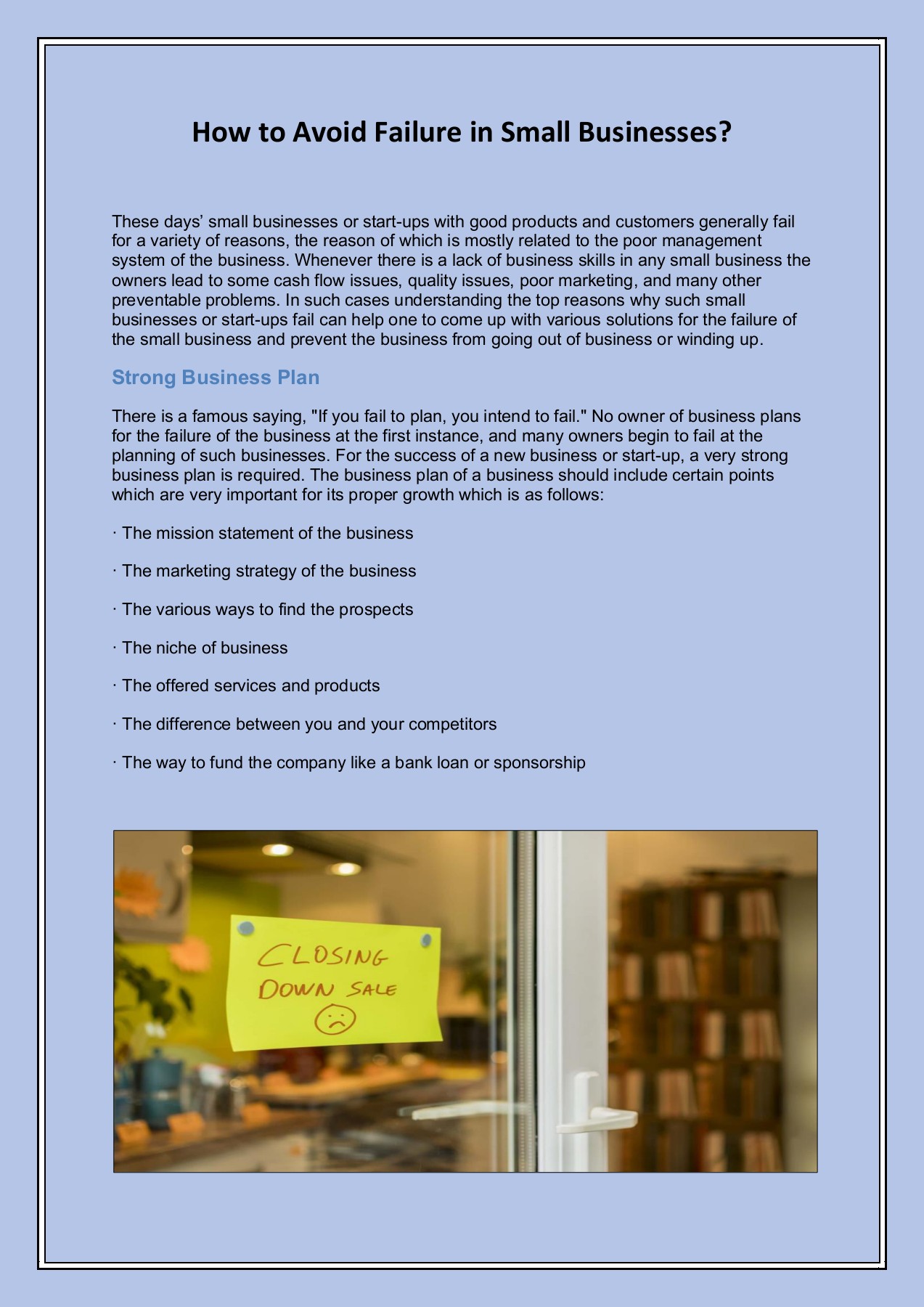 How to Avoid Failure in Small Businesses - Setindiabiz Pvt Ltd - Page 1 ...