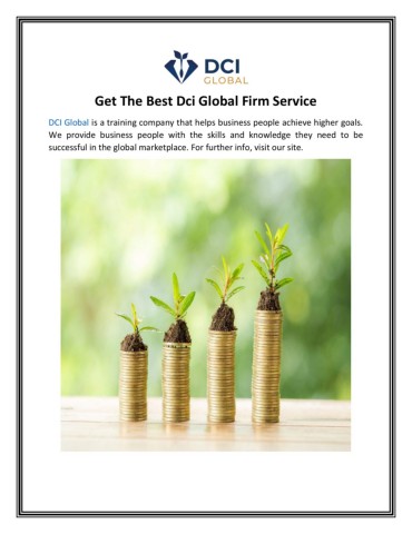 Get The Best Dci Global Firm Service