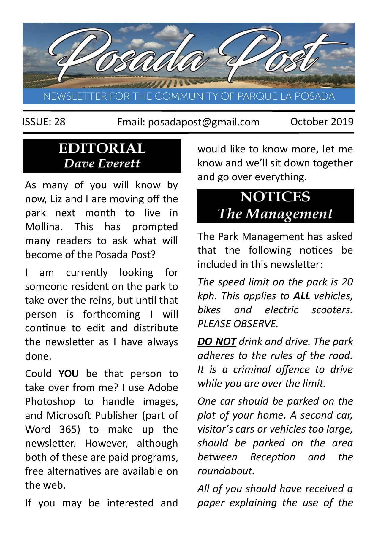 Issue 28 Oct 19 - posadapost - Page 1 - 4 | Flip PDF Online | PubHTML5