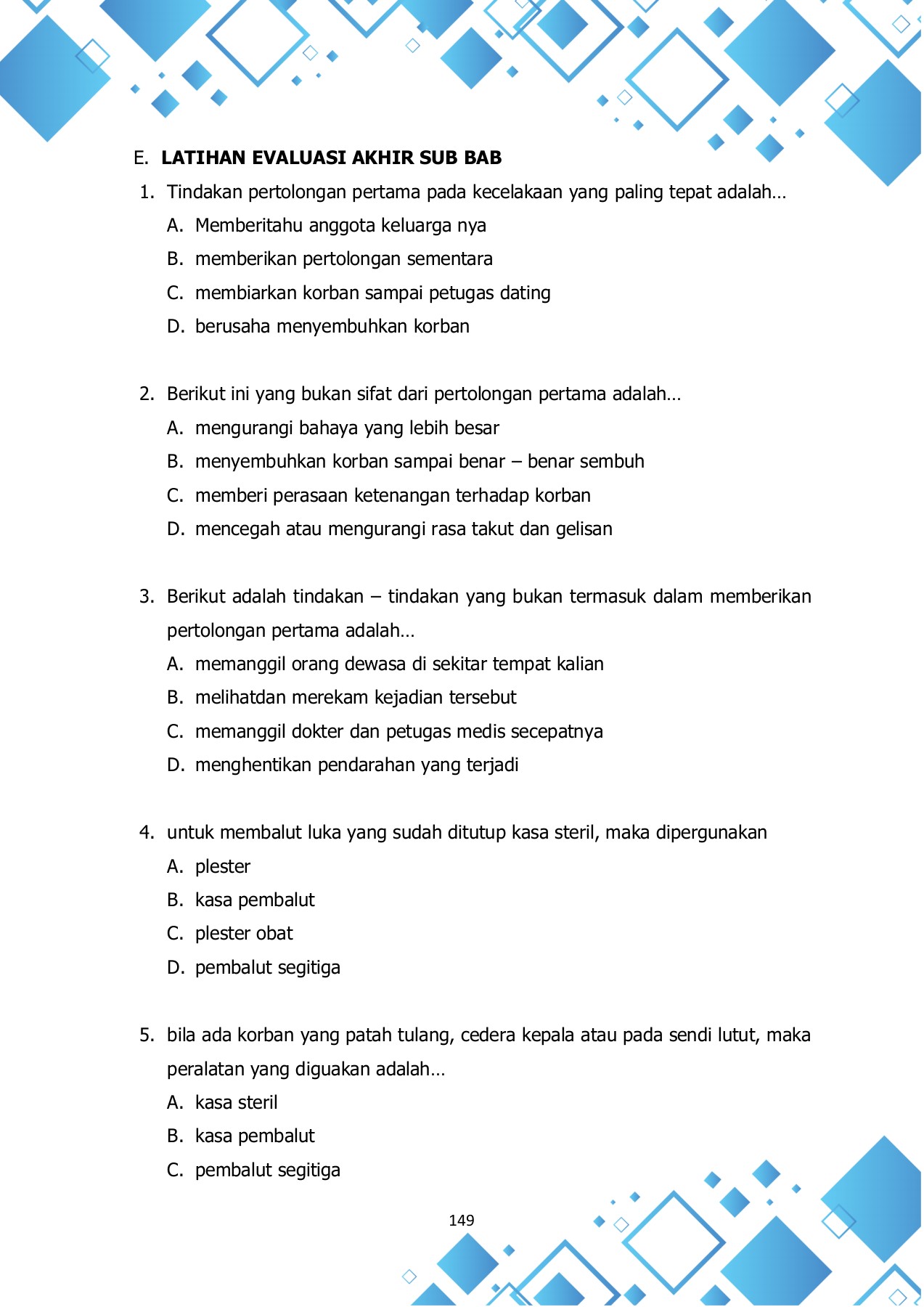 E - WORKSHEET PJOK 9 JADI - sportyfootypenjaskes - Halaman 152 | PDF ...