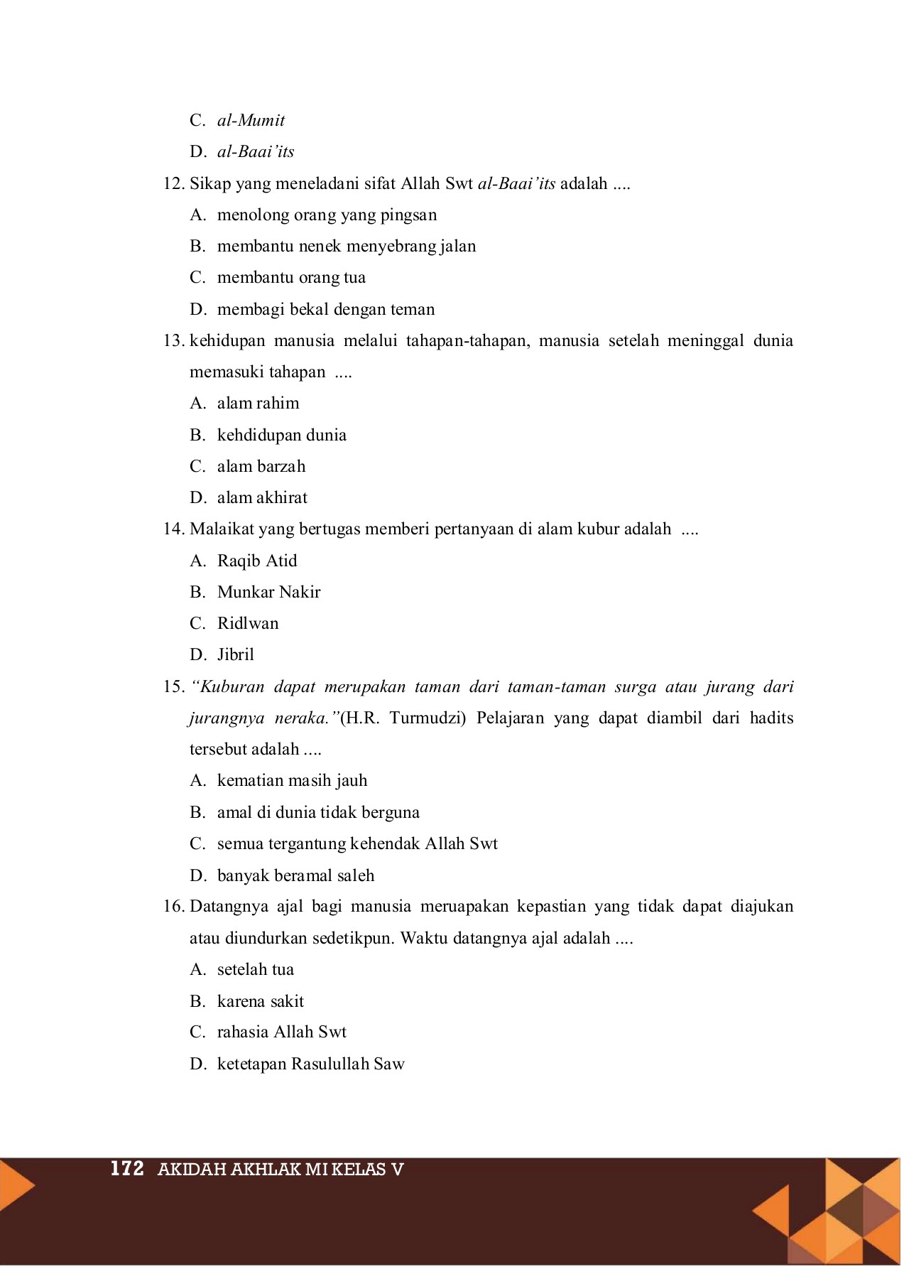 aqidah akhlak mi 5 - Pramudya Qonita Official - Halaman 188 | PDF ...