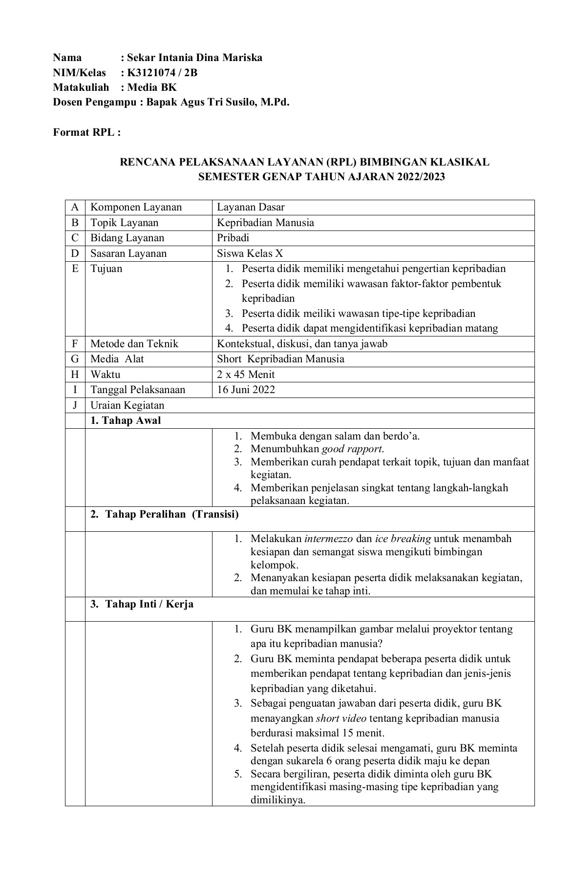 RPL Sekar Intania - Sekar Intania Dina Mariska - Kaca 1 - 3 | PDF Online | PubHTML5