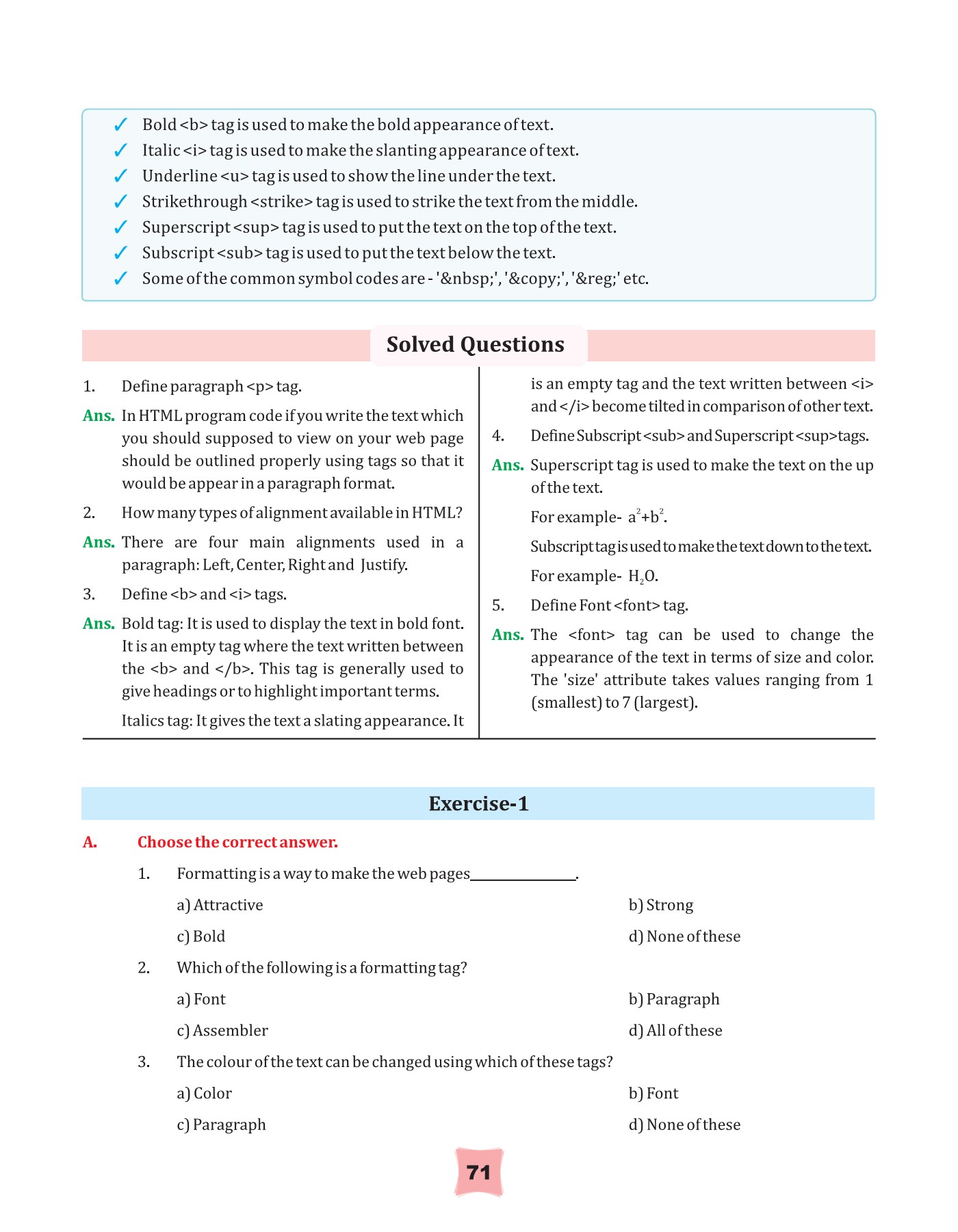 Computer Applications CBSE Code 165 Class- X - Edusoft Drive - Page 72 ...