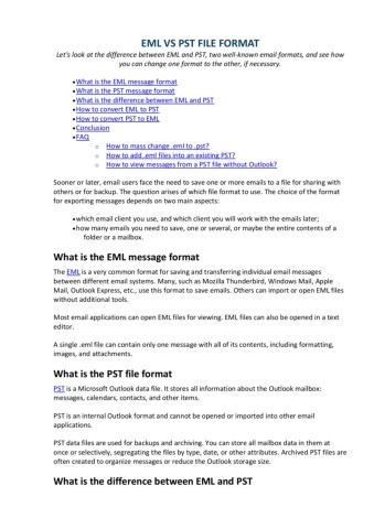 EML vs PST file format - davidgodfin - Page 1 | Flip PDF Online | PubHTML5