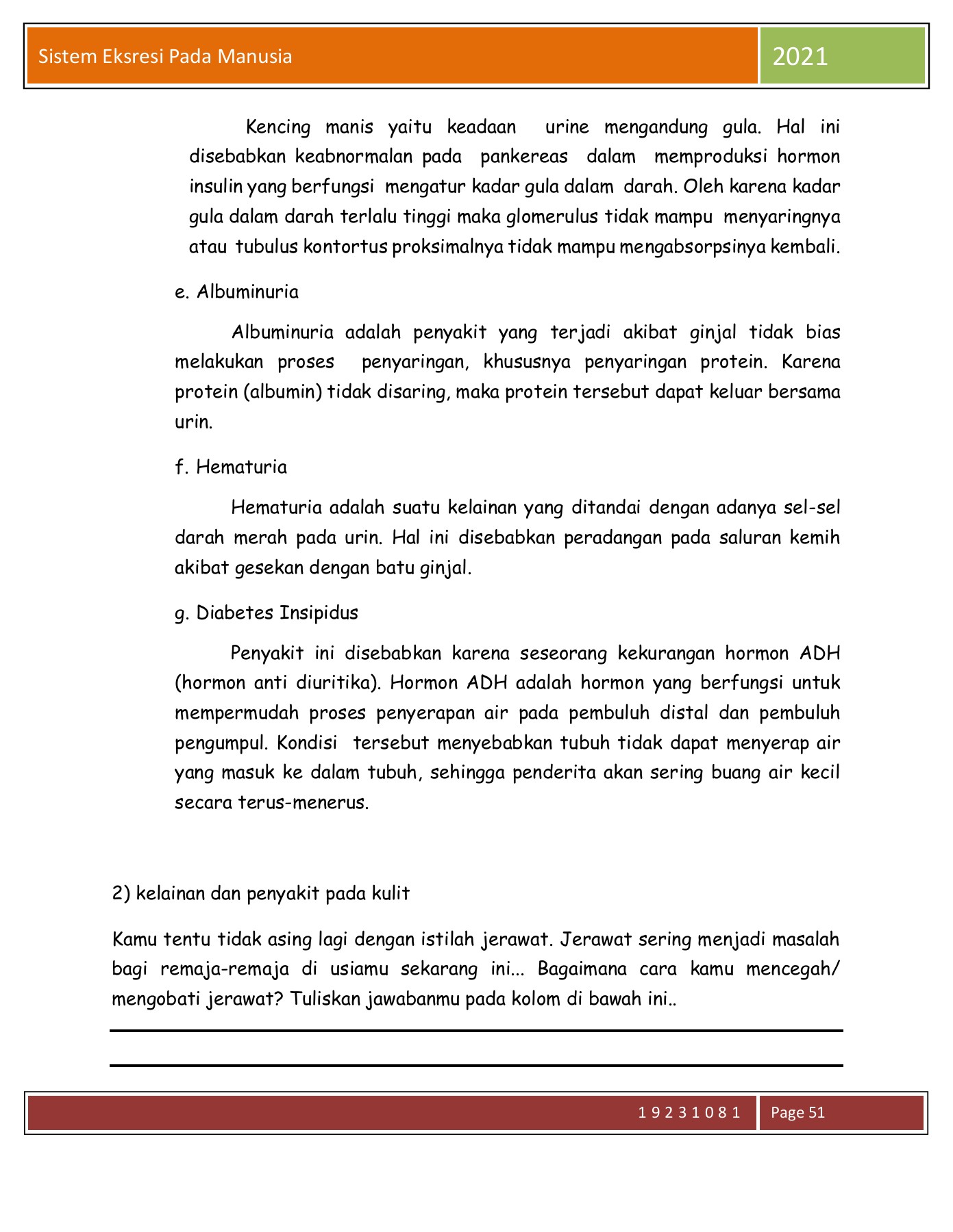Modul Sistem Eksresi - Niken Junita Putri - Halaman 52 | PDF Online | PubHTML5