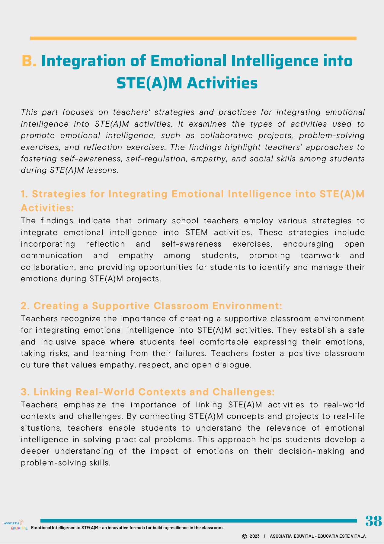 Emotional Intelligence to STEAM- an innovative formula for building ...