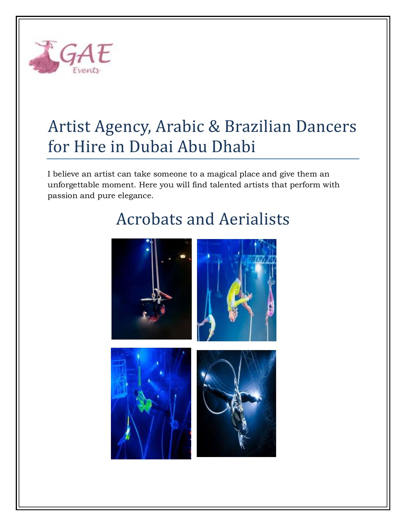 Hire Dancers for Party - gaeevents - Page 1 - 2 | Flip PDF Online ...